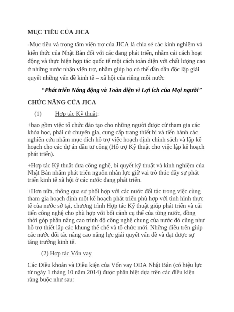 Mu - C Tiêu Chư - C Năng Cu - A Jica - Sao Chép | PDF