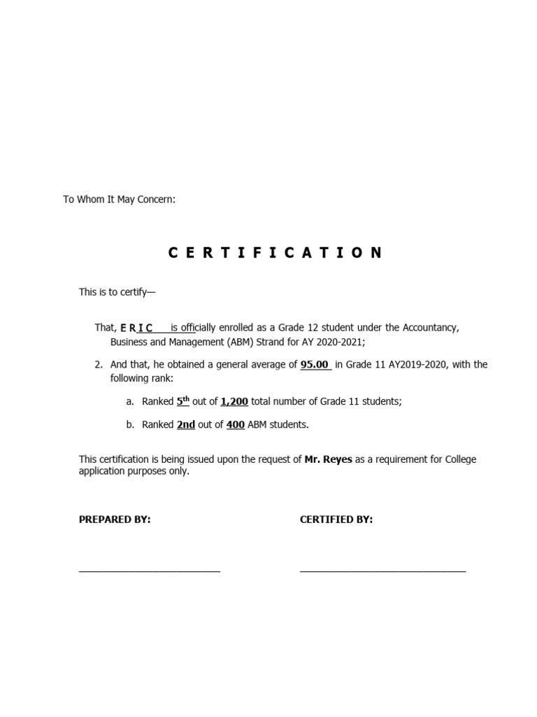 Ug Sample Formats Ay2122 | PDF