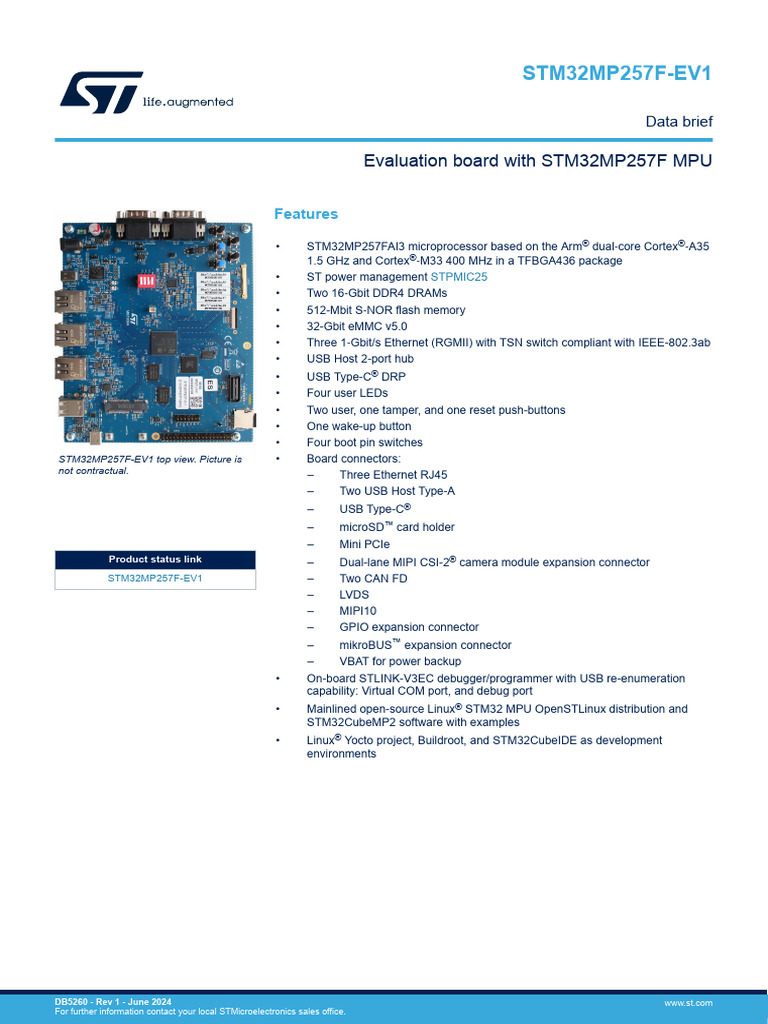 stm32mp257f Ev1 | PDF