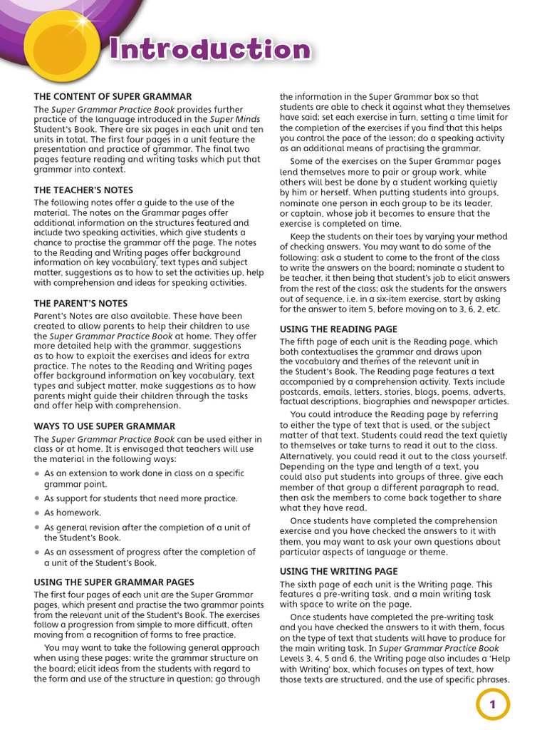 Super Grammar 6 - Teacher - S Notes | PDF