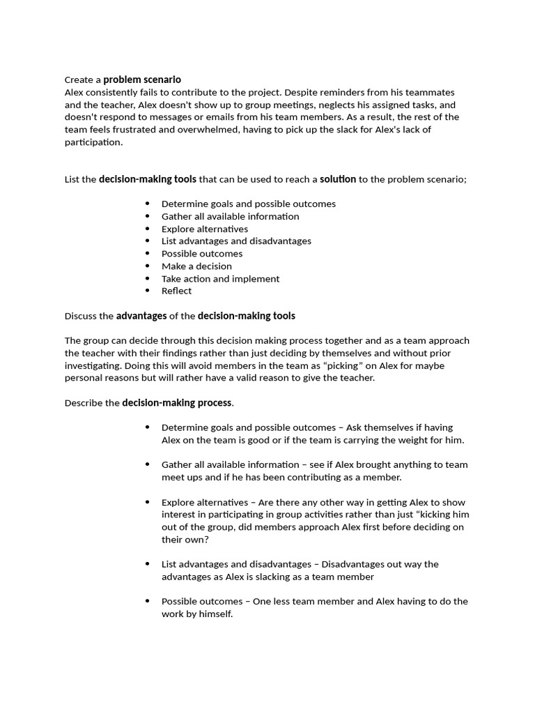ICE TASK Decision making | PDF