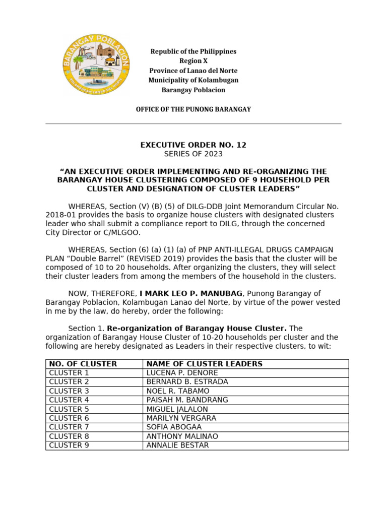 EO House Cluster 2023 | PDF