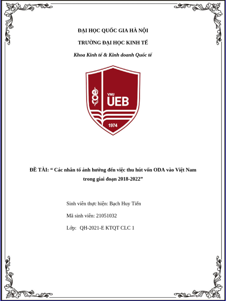 Các nhan tố ảnh hưởng tới thu hút ODA | PDF