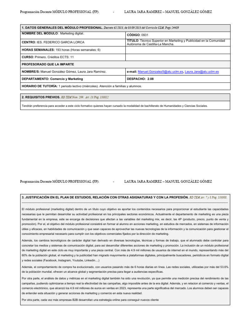 PGA FP - Laura Jara Ramirez - Manuel Gonzalez Gomez | PDF