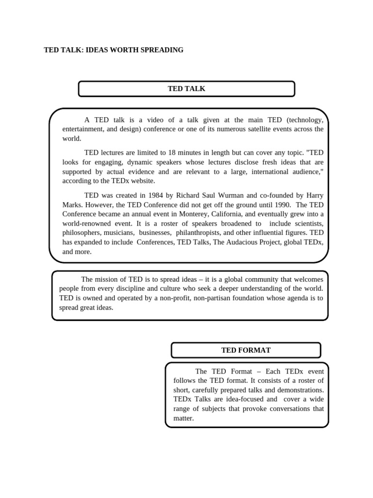 Ted Talk | PDF