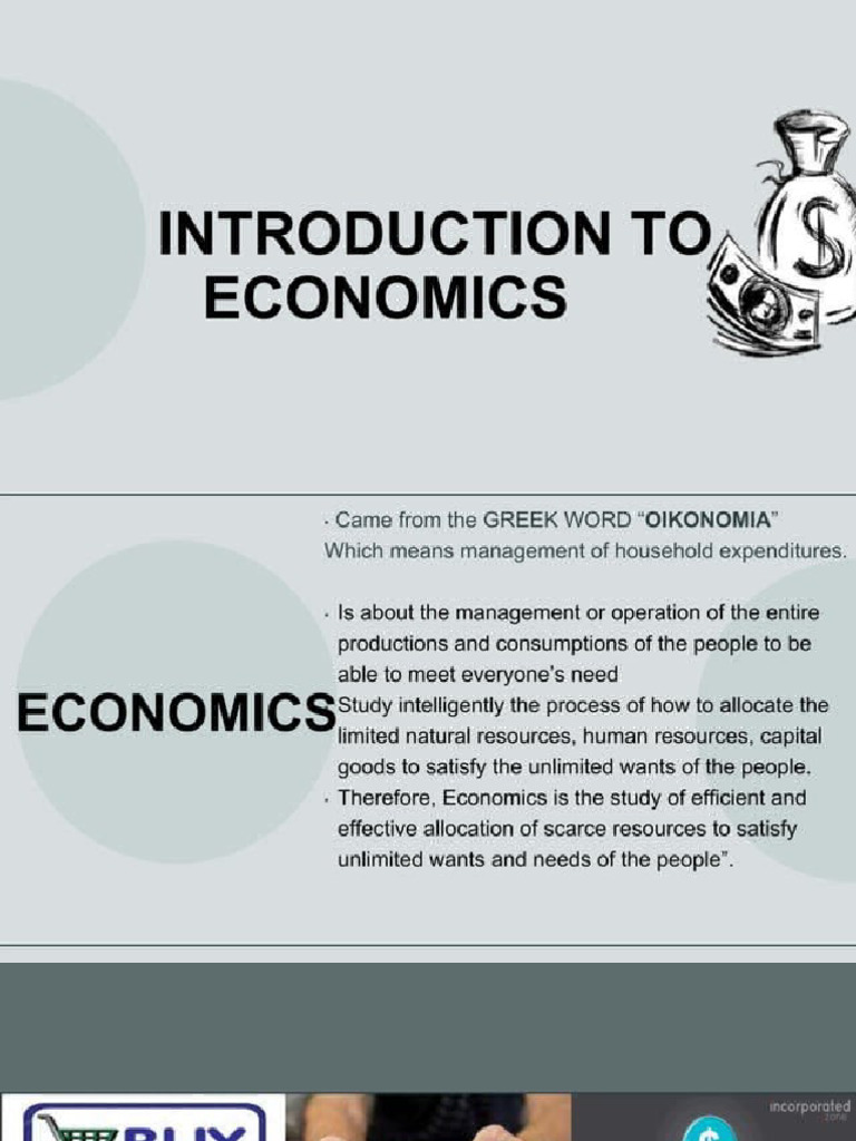 Introduction To Economics | PDF