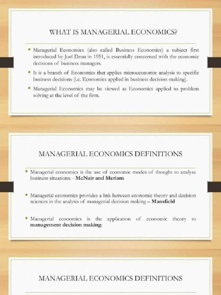 Nature and Scope of Managerial Economics | PDF
