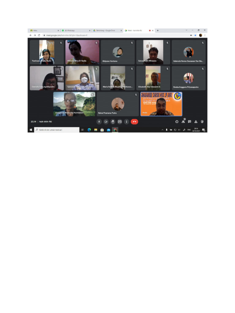 Foto Dokumentasi Pertemuan Ortu 28 Okt. 2021 | PDF