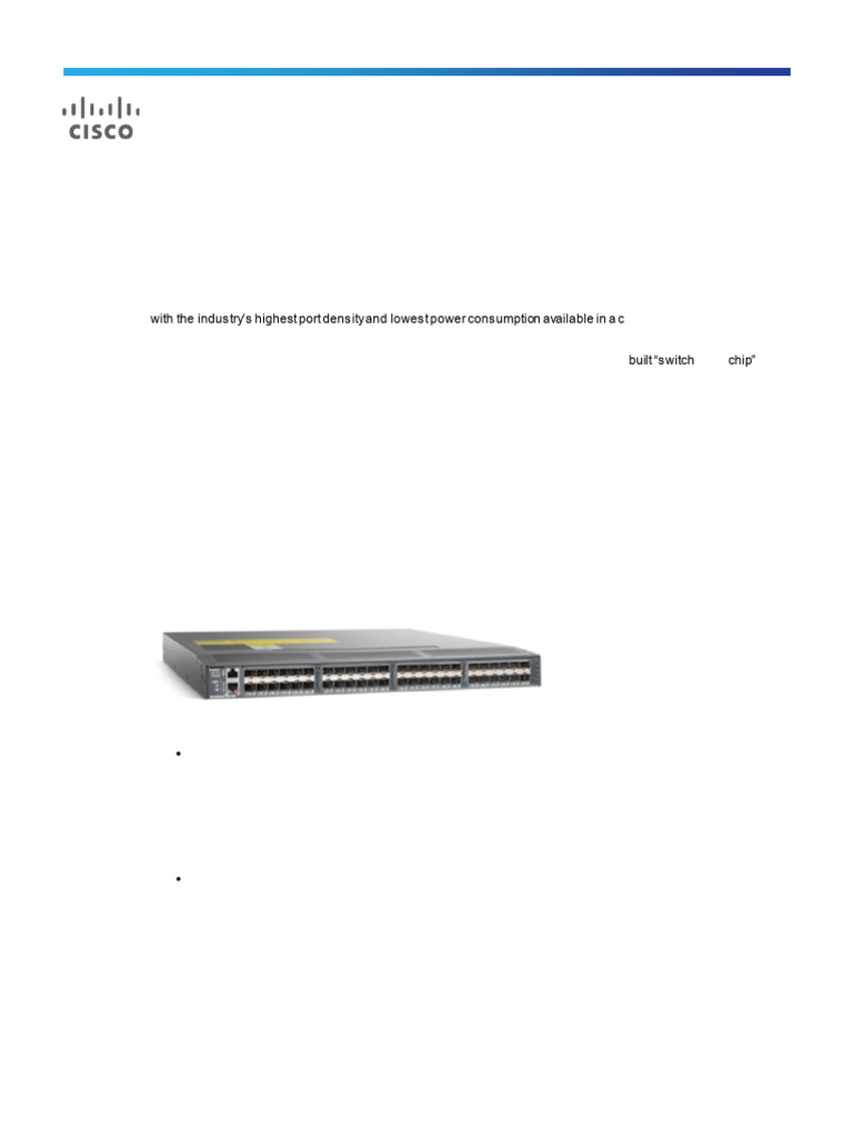 Cisco Mds 9148 Multilayer Fabric Switch Datasheet | PDF