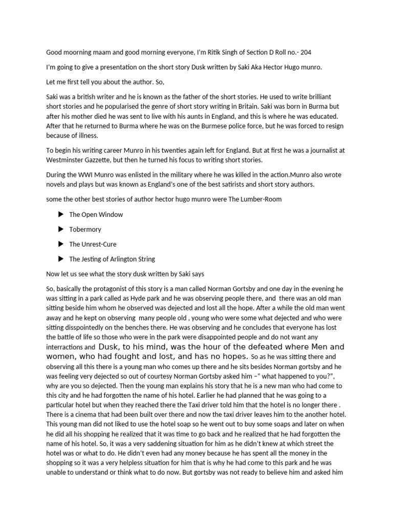 BC Script For Dusk | PDF