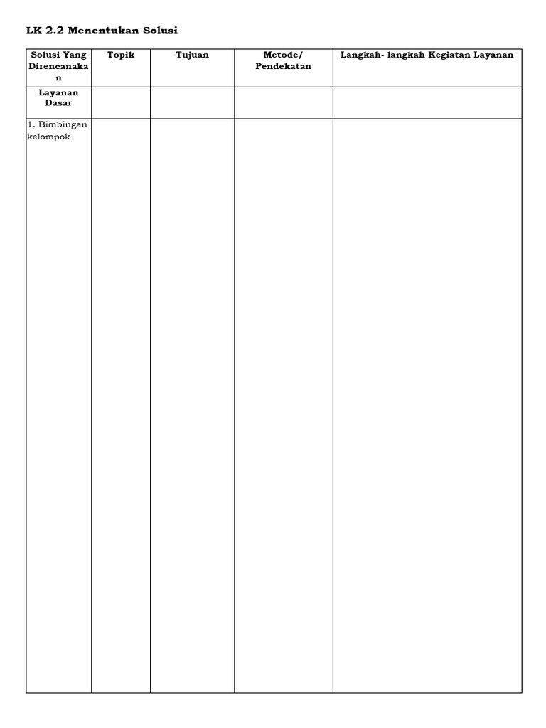 Contoh LK. 2.2 Menentukan Solusi | PDF