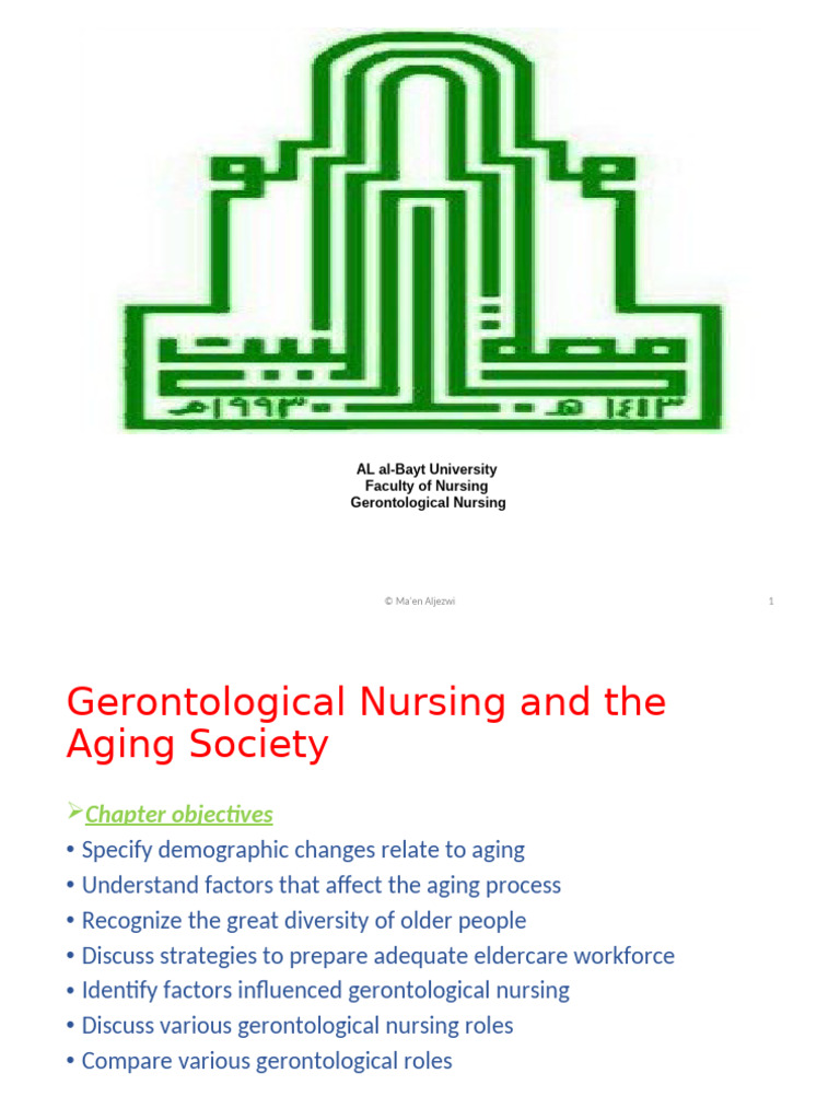 Chapter 1 Gerontological Nursing and The Aging Society (LAPTOP-VCK5EVRF's Conflicted Copy 2022 ...