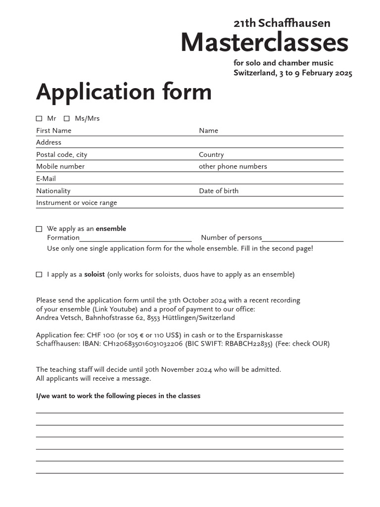Shm 2025 Application Form | PDF