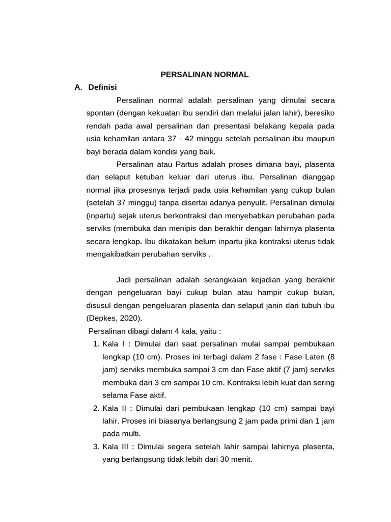 LP Persalinan Normal | PDF