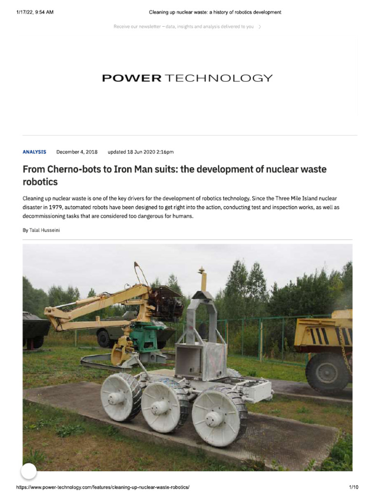 Robotics in Nuclear Cleaning | PDF