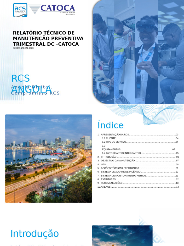 Modelo PPT RCS (1) Relatorio Catoca | PDF