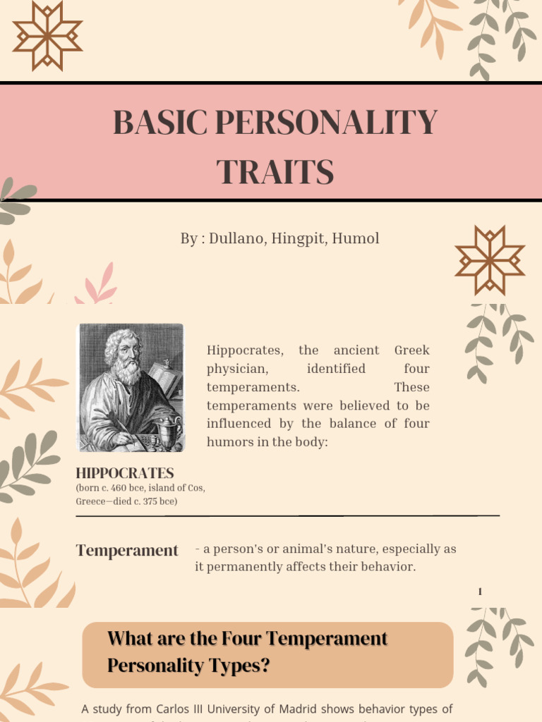 Basic Personality Traits | PDF