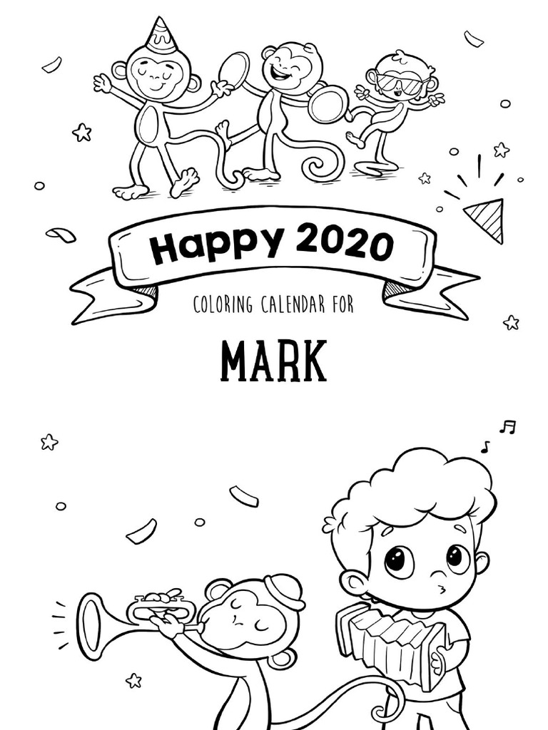 free-2020-coloring-calendar | PDF