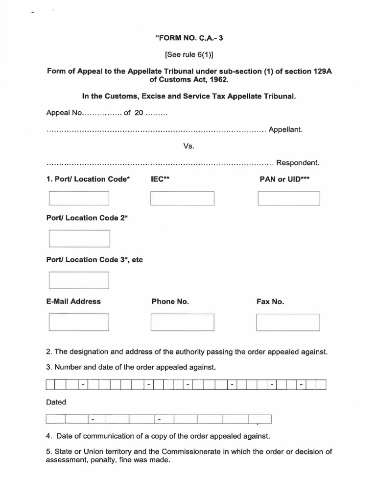 Form C.A. - 3 | PDF