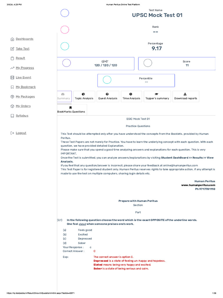 Mock Test 1 | PDF