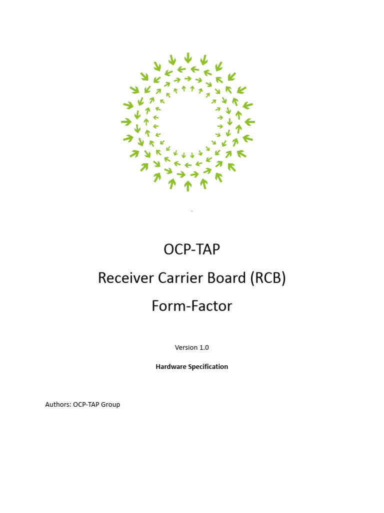 Receiver Carrier Board (RCB) | PDF