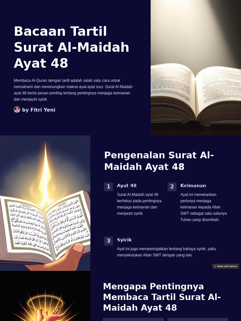 Bacaan Tartil Surat Al Maidah Ayat 48 | PDF