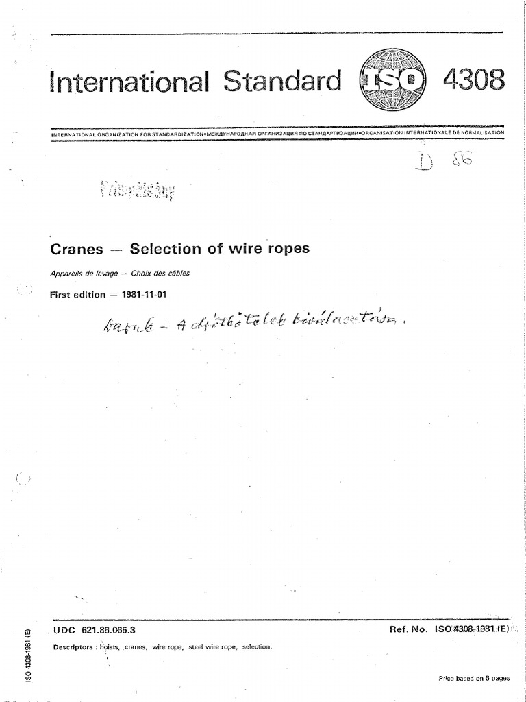 iso-4308-1981 Darukötelek | PDF