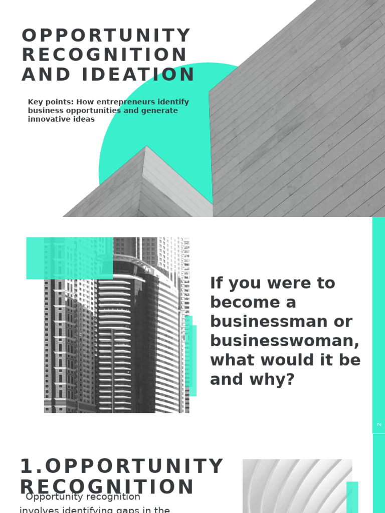 Opportunity Recognition and Ideation | PDF