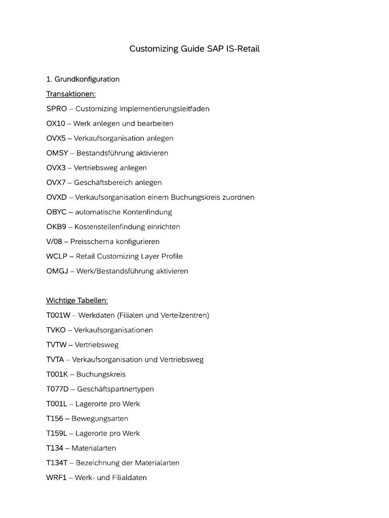 Customizing Guide SAP is-R | PDF