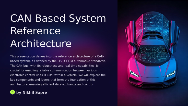 CAN Based System Reference Architecture | PDF | Computers | Technology ...