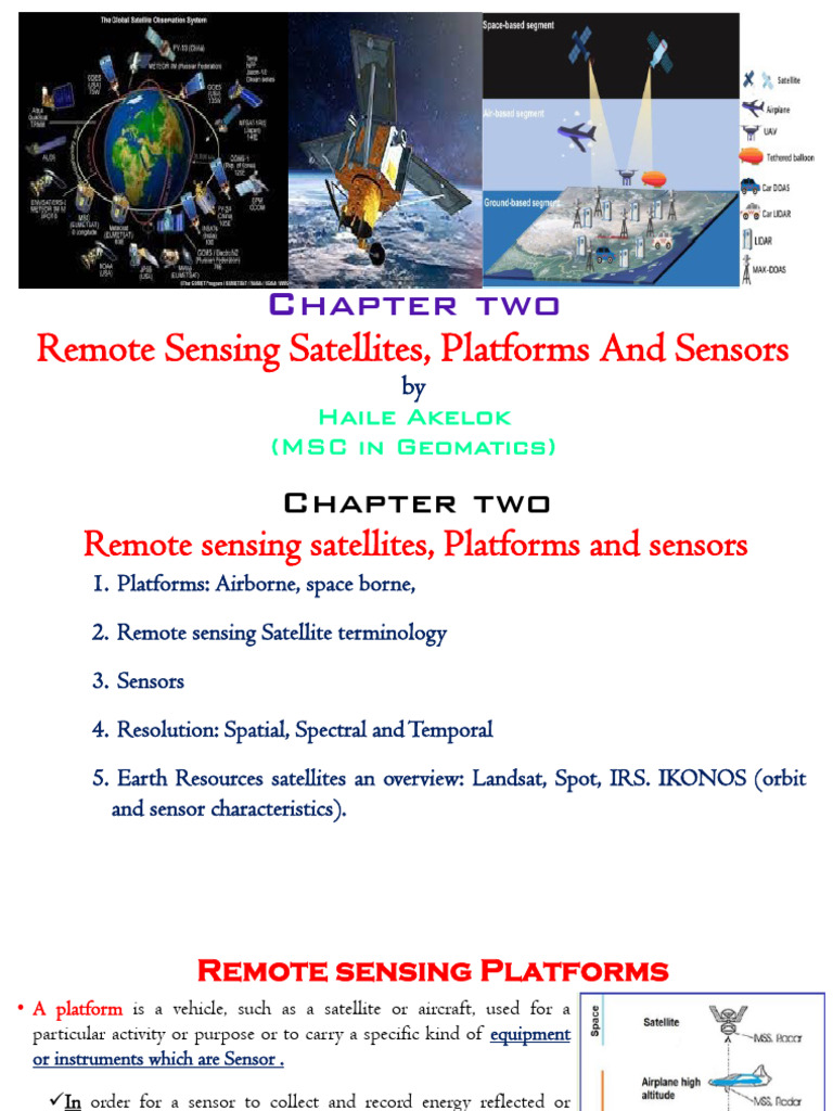 2 Remote Sensing Satelite Platform and Sensor | PDF