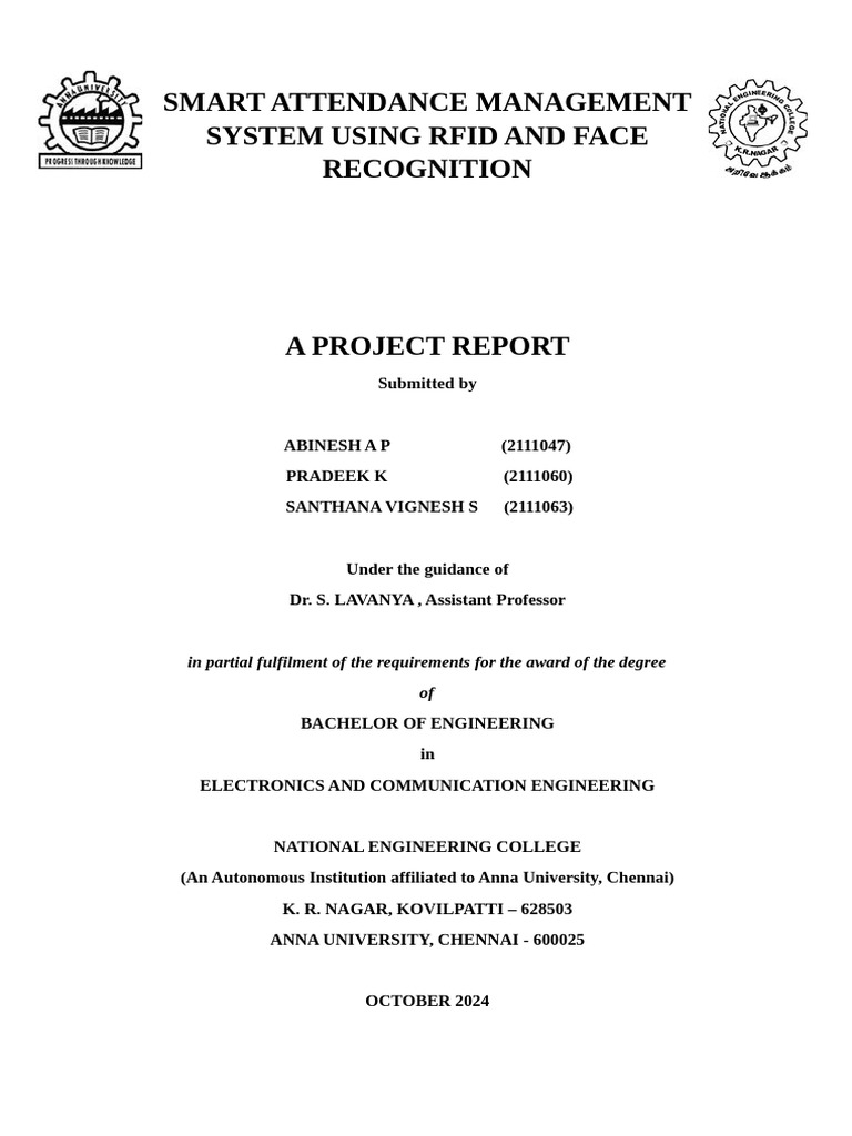 Sem 7 Project Report | PDF | Computers