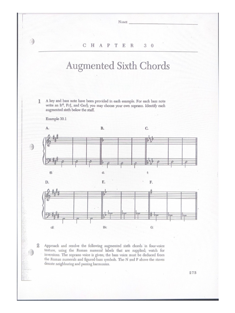 Augmented Sixth Chords | PDF