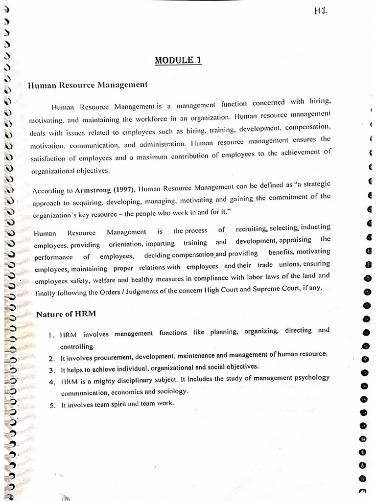 HRM Notes | PDF
