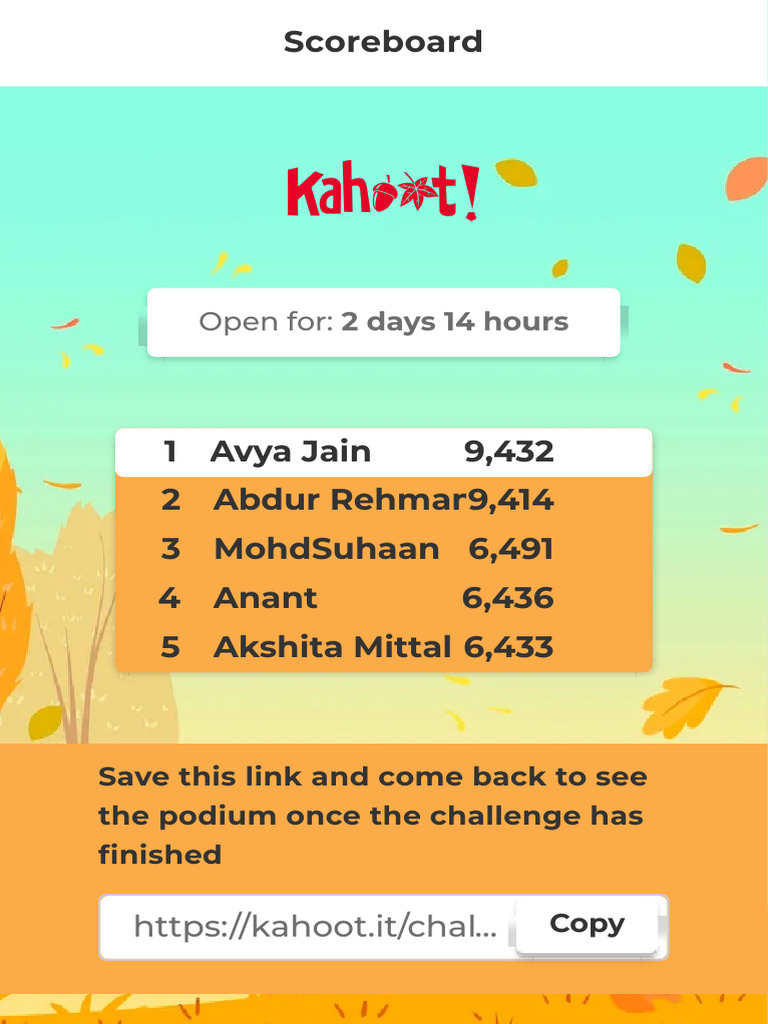 Scoreboard - Assignments - Kahoot! | PDF