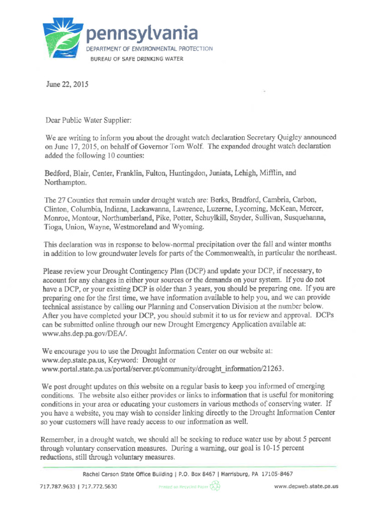 2015 06 22 Notice To PWSA | PDF