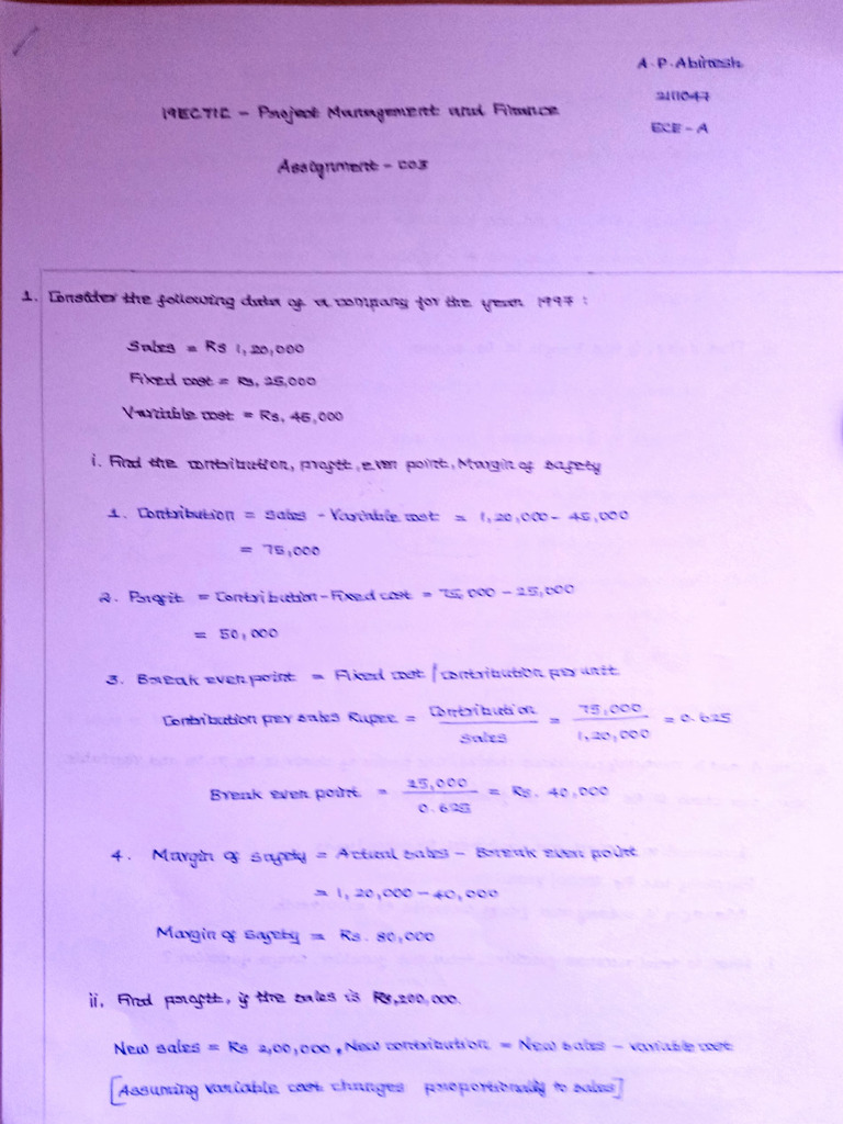 PMF CO3 Assignment | PDF