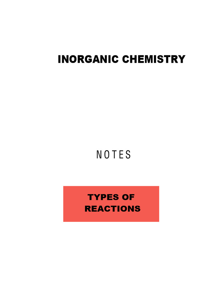 Types of Reactions in IOC | PDF