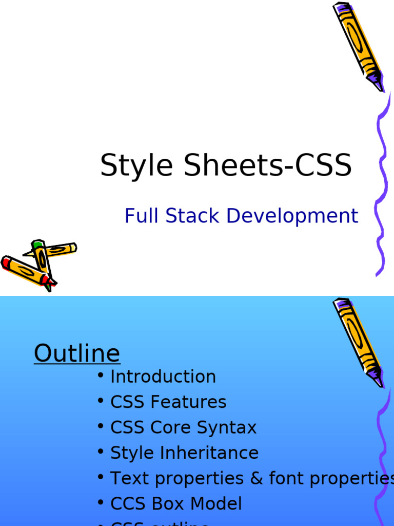 Style Sheets-CSS: Full Stack Development | PDF