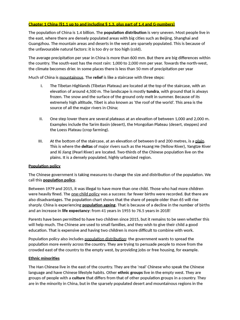 Chapter 1 China | PDF