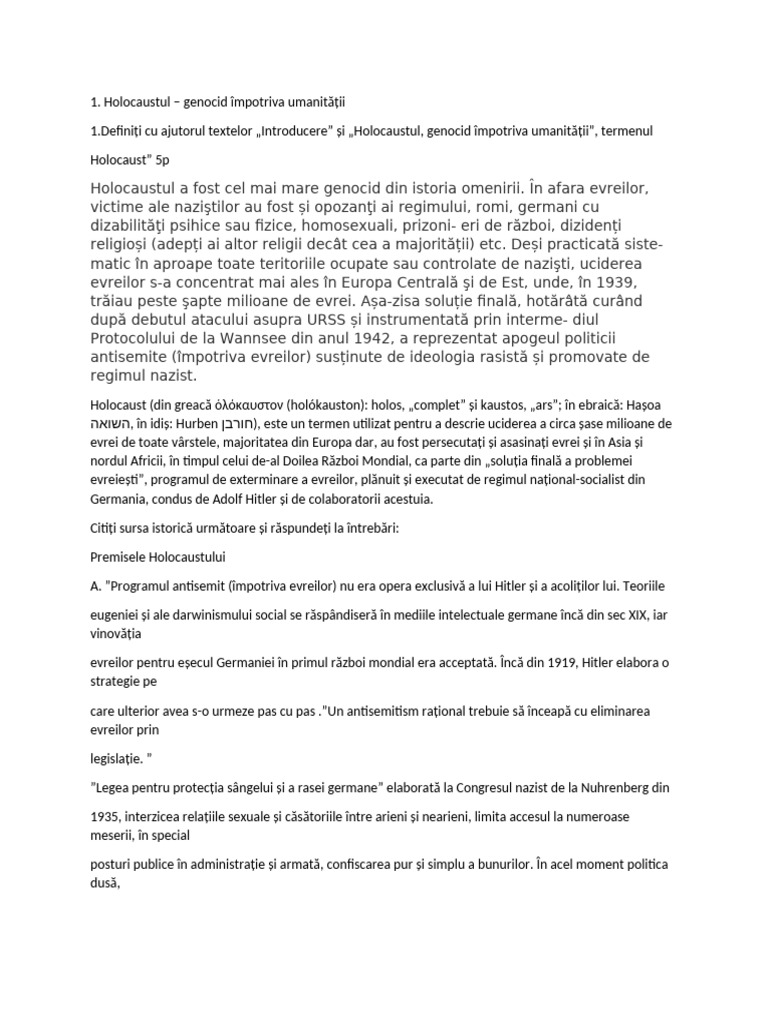 Tema La Istorie | PDF