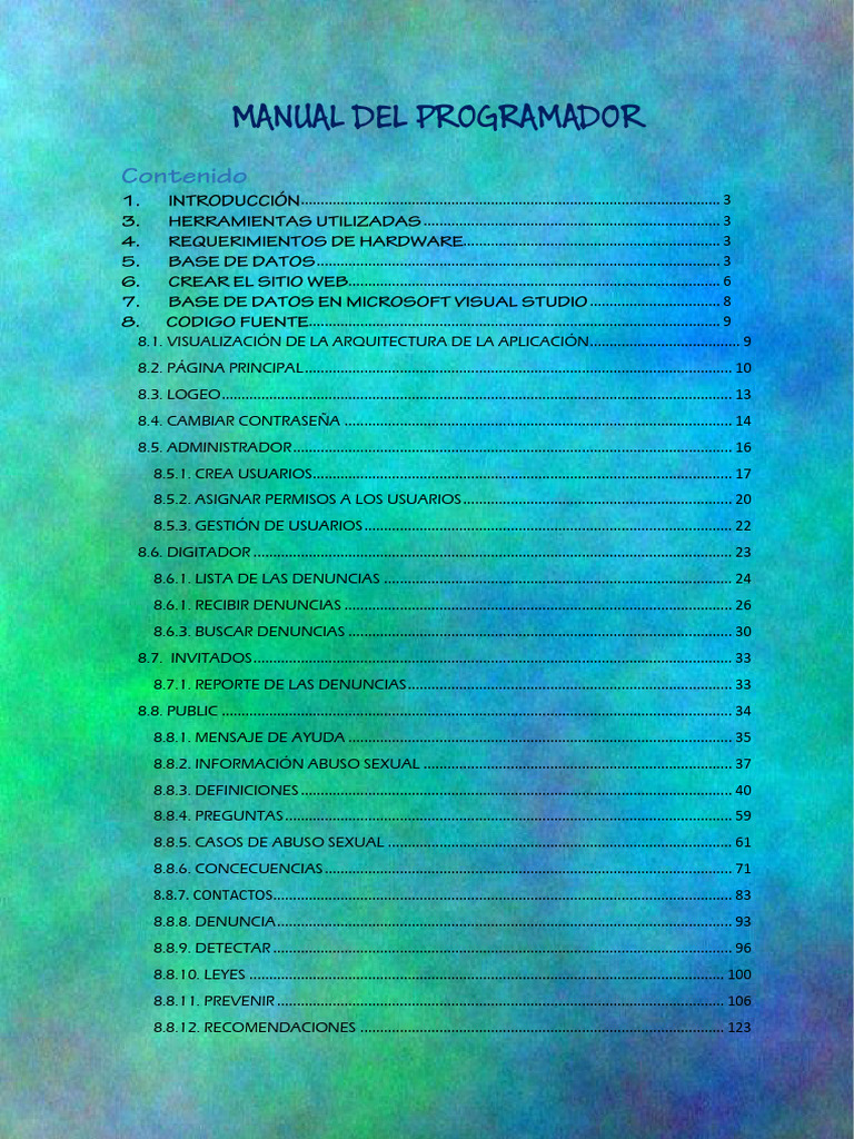 MANUAL DEL PROGRAMADOR | PDF