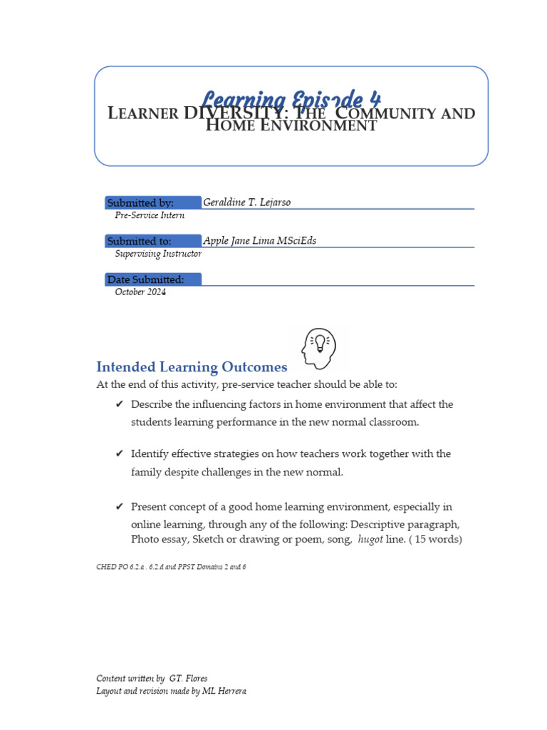 FS 1 LEARNING EPISODE 4 | PDF FS 1 LEARNING EPISODE 4 | PDF