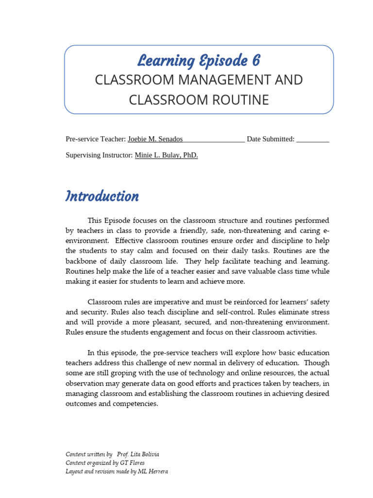 FS 1 Learning Episode 6 | PDF