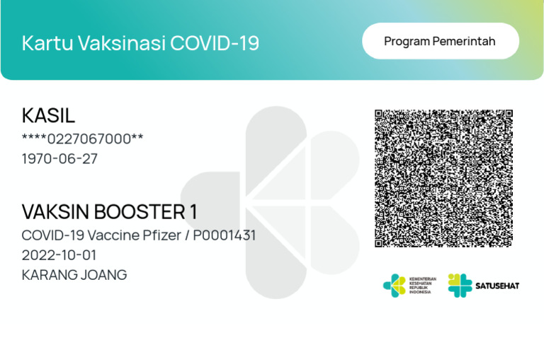 Sertifikat-Vaksin-Dosis 3-Kasil-456 | PDF