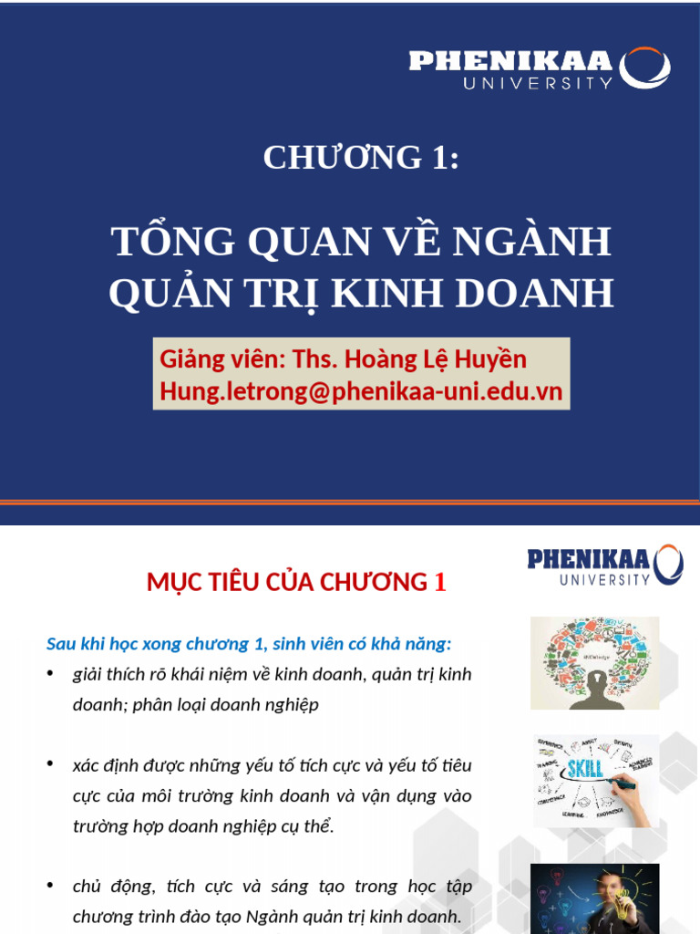 Chương 1. Tổng Quan Về Ngành QTKD | PDF