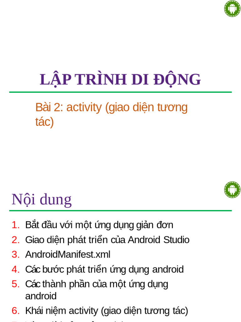Lap Trinh Di Dong K66 B2 | PDF