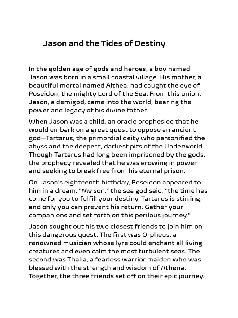 Jason and The Tides of Destiny | PDF