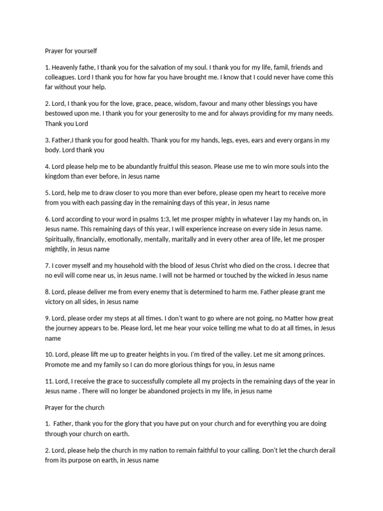 Powerful Prayer Guide for Personal Growth | PDF