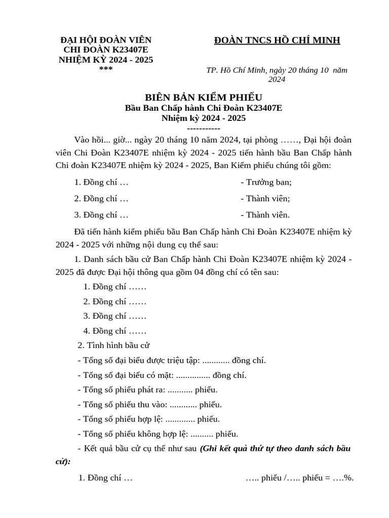 CD09 - Biên bản kiểm phiếu | PDF